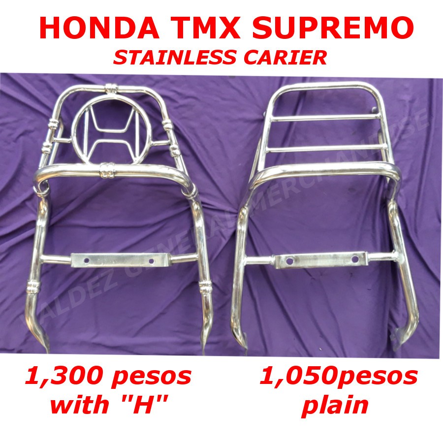 TMX Supremo 150 Carrier Stainless, Backrest Plain | Shopee Philippines