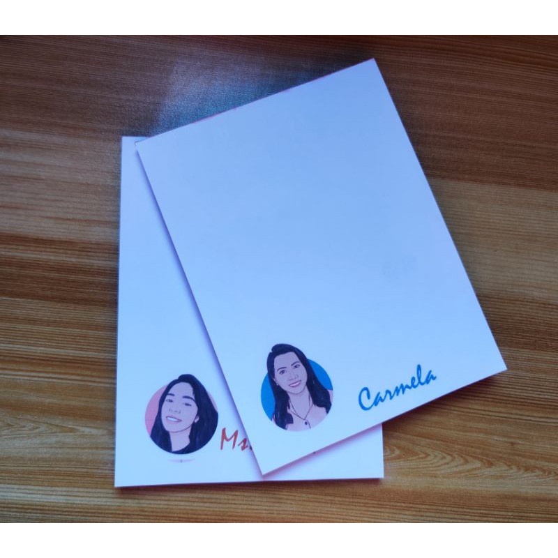 Customized Personalized Caricature Vector Art Memo Pad | Shopee Philippines