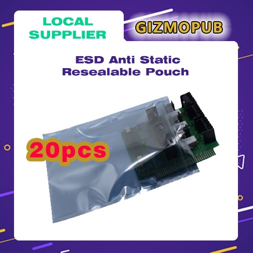 Resealable ESD Anti-Static Shielding Ziplock Bags Packaging Pouch 15cm ...