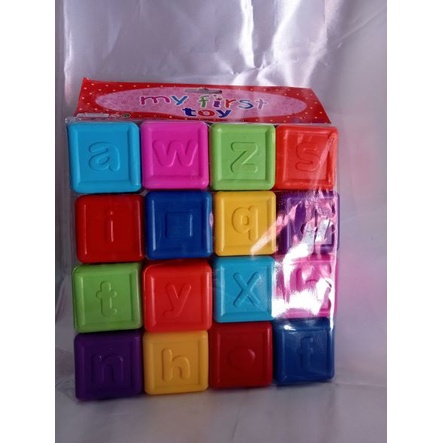 starexshop Alphabet Colors Numbers Shapes Blocks 16 8 pcs Plastic ...