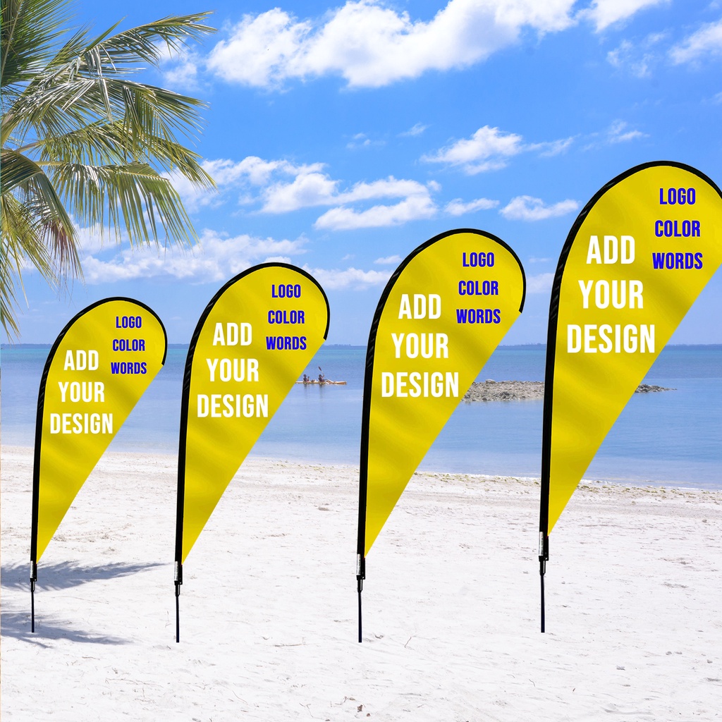 Bagetu Custom Feather Flags for Business Personalized Beach Flags ...