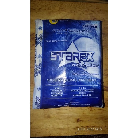 Plastic ice bag 3x16 (1000 pcs) | Shopee Philippines