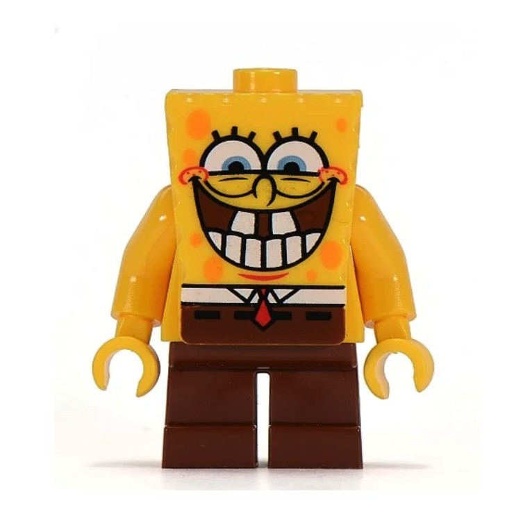 SpongeBob - Grin with Bottom Teeth LEGO Spongebob Minifigure (bob021 ...