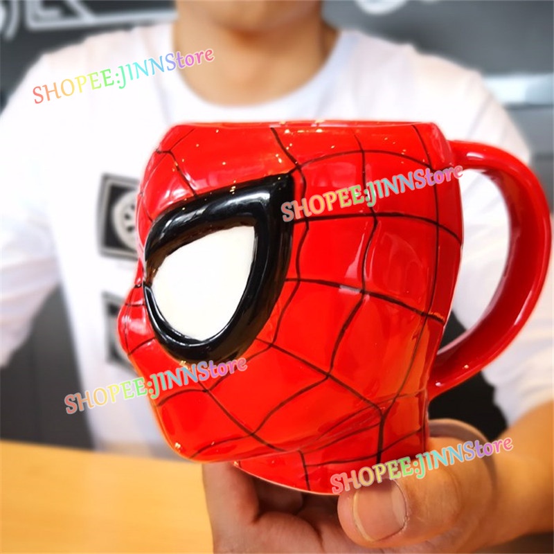 JINN Marvel Ceramic Spiderman Cup Superhero Peripheral Trend Water Cup ...