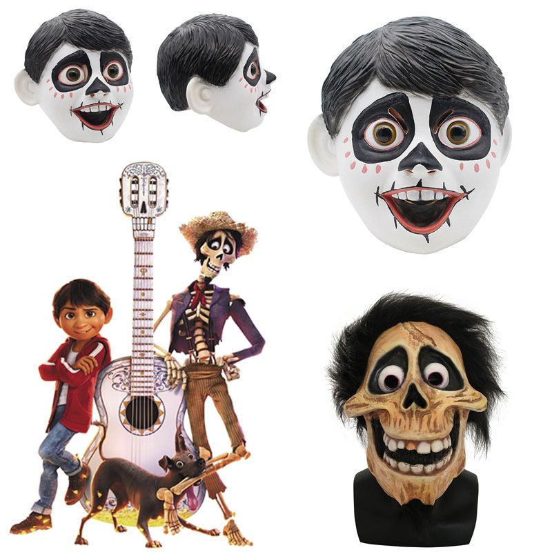 Movie Miguel COCO Hector Rivera Face Cartoon Mask Cosplay Costume ...