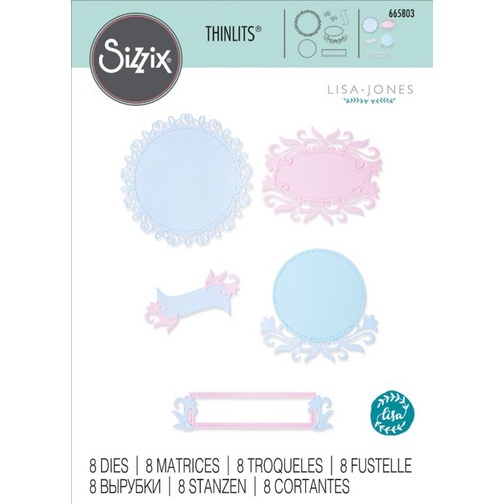 Sizzix Thinlits Die Set 8PK - Flourish Frames by Lisa Jones | Shopee Philippines