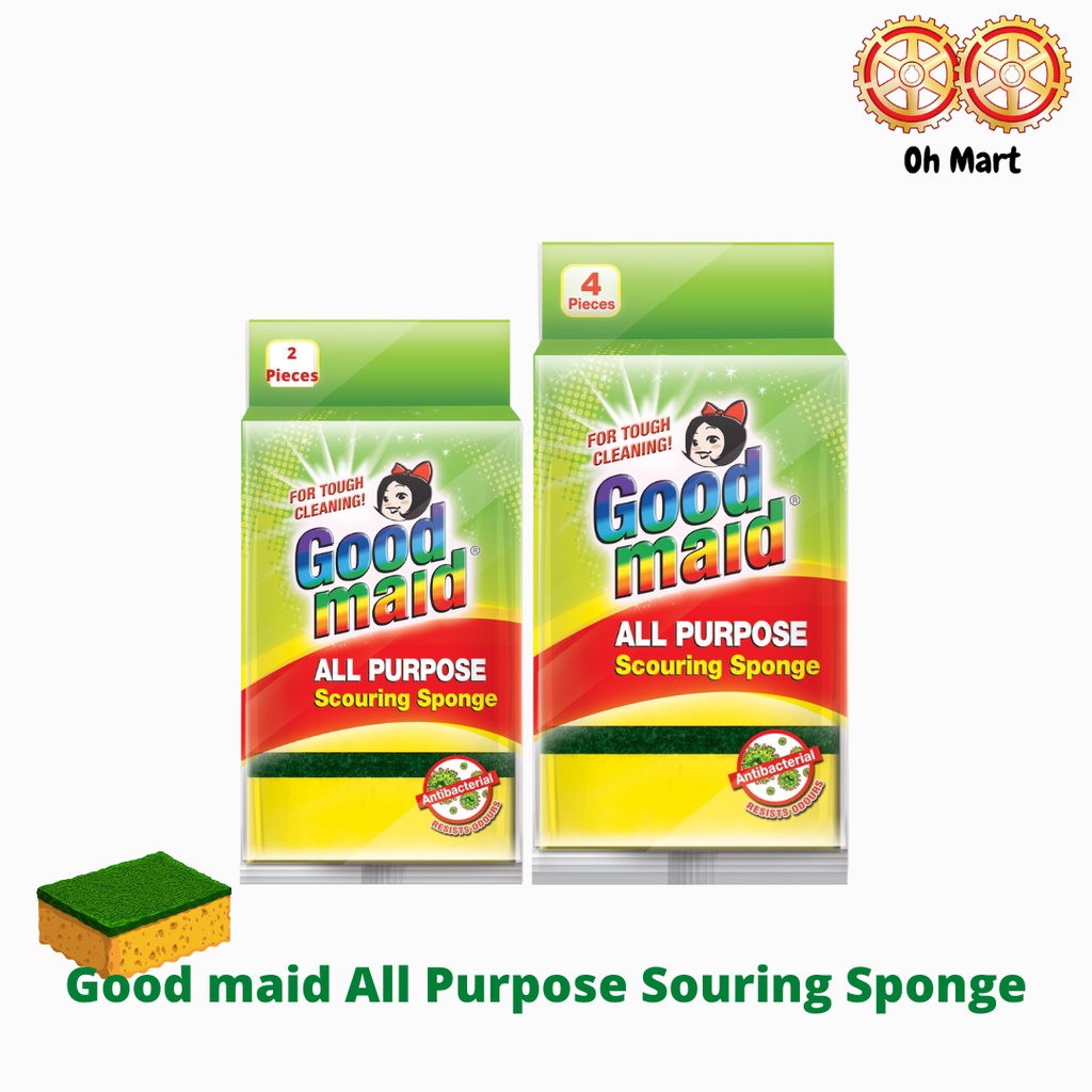 Good Maid All Purpose Scouring Sponge 2/4 Pieces | Shopee Philippines