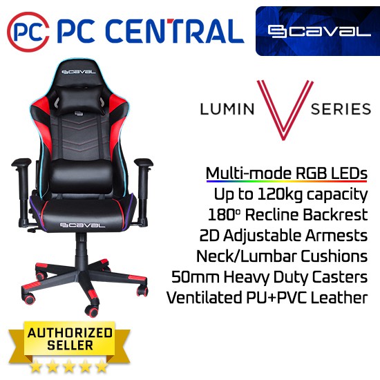 Caval Lumin V Series RGB Gaming Chair Multi-Mode Led 180 Degrees ...