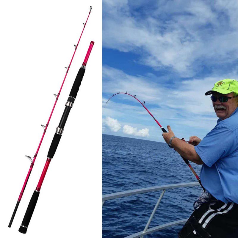 【TRAINFIS】1.7M Heavy Rod Boat Fishing Rod 50LB Slow-Jigging Rod Surfing ...