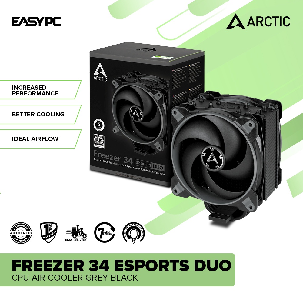 EasyPC | Arctic Freezer 34 eSports DUO cpu air cooler| Grey (Black and ...