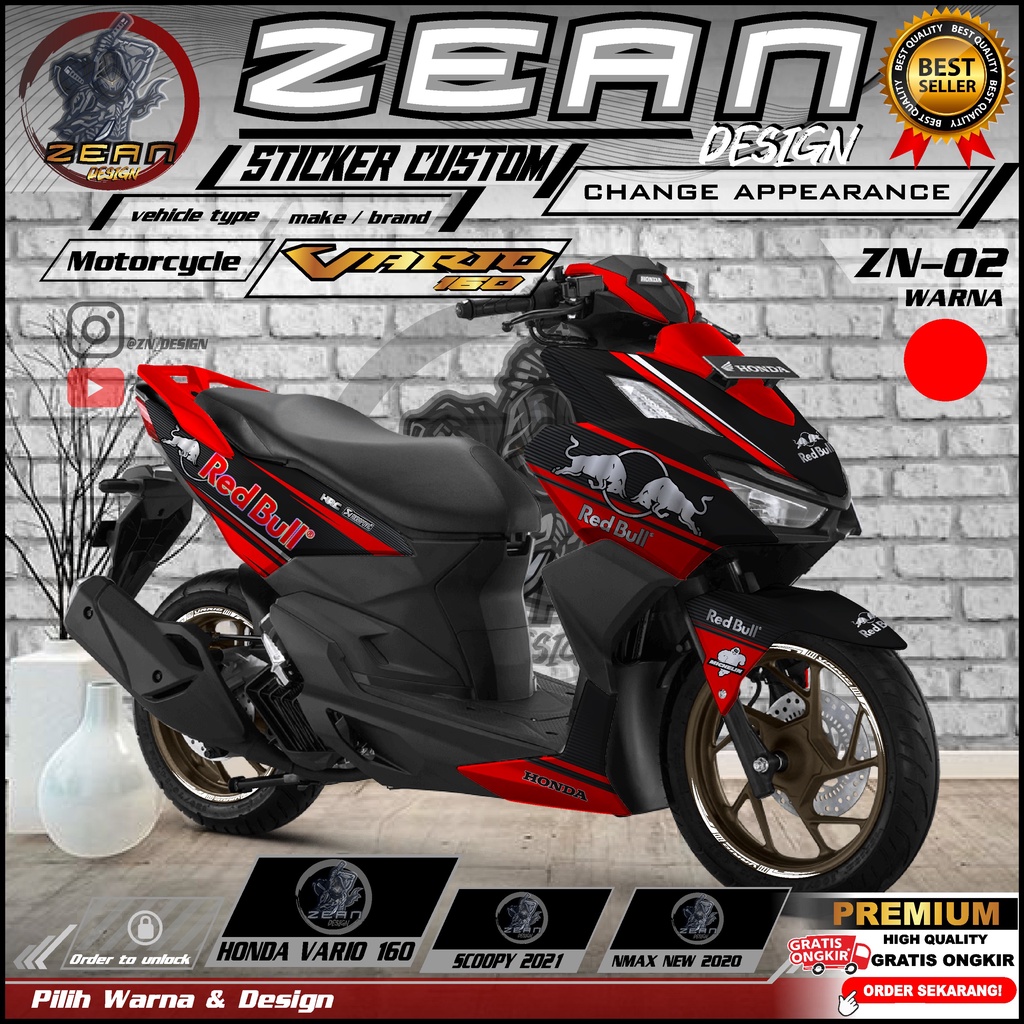 Decal Sticker Variation Honda Click 160 FullBody - Decal Sticker New ...