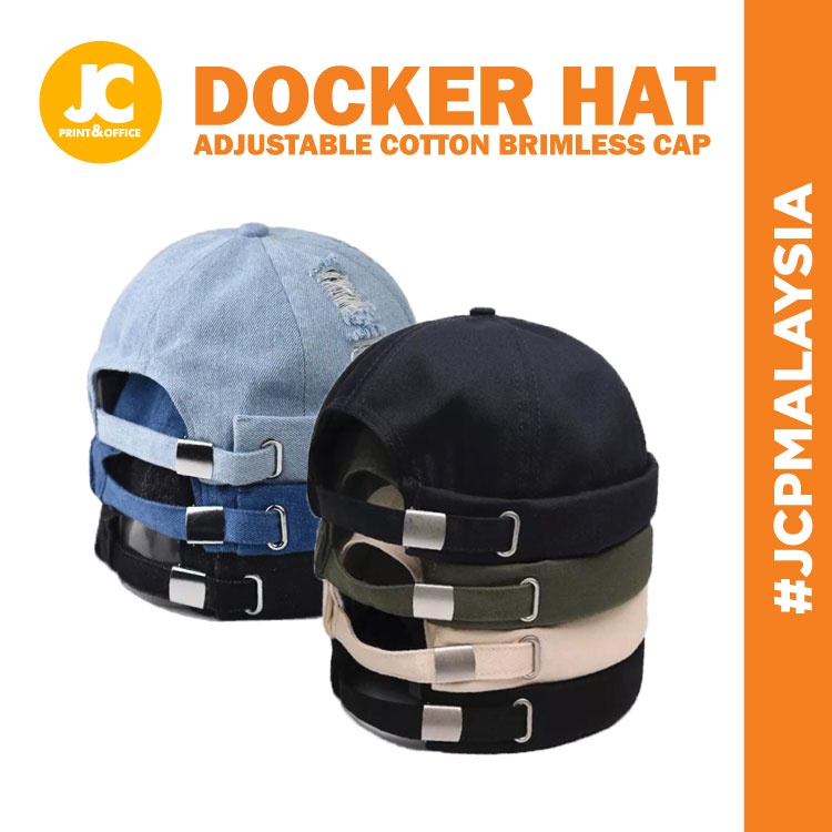 JCP Plain Docker Hat Topiah Viral Kopiah Mikihat Brimless Cap Songkok ...