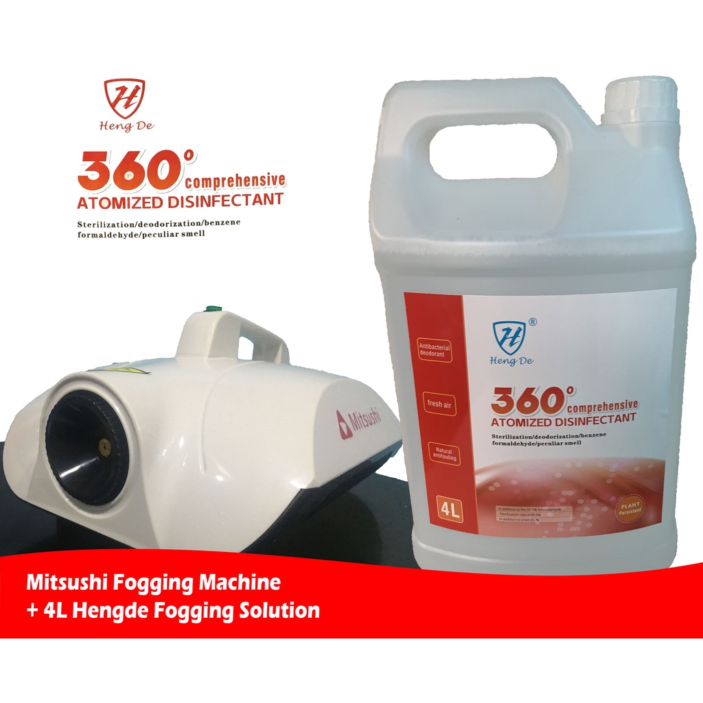 Mitsushi Fogging Machine (1500w) + 4L Hengde 360 Disinfectant Fogging ...