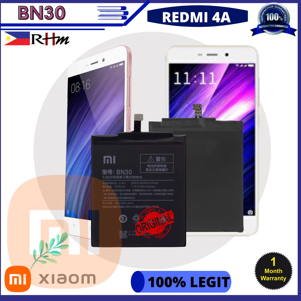 Xiaomi Redmi 4A Battery, Model: BN30 Original Quality Lithium-ion ...
