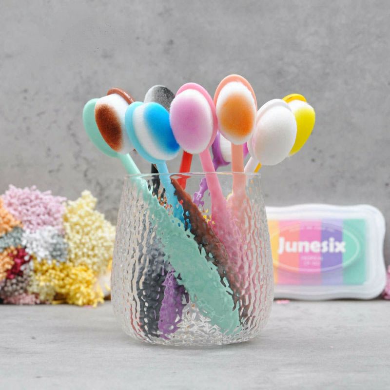 Blending Brushes Set of 10 (for ink pads) | Shopee Philippines