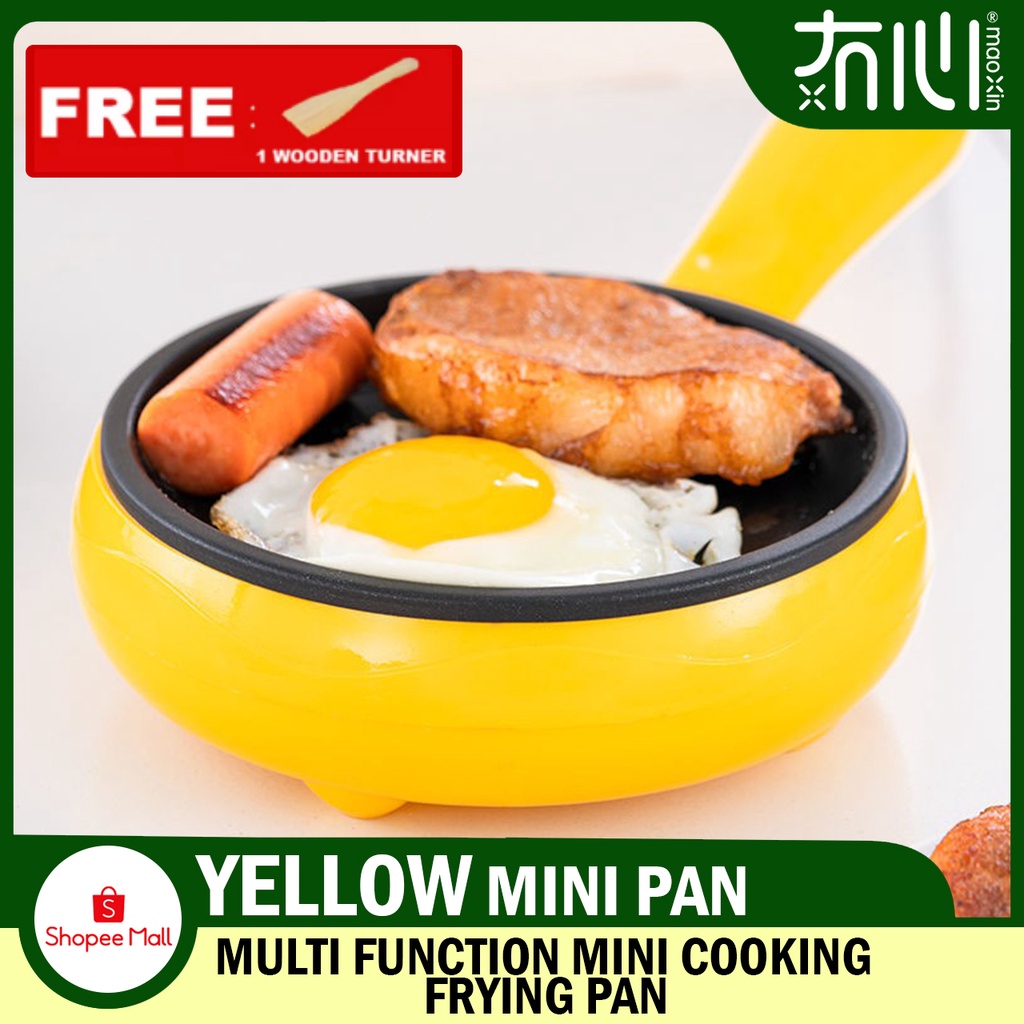 Multifunction Mini Cooking Electronic Frying Pan - YELLOW | Shopee ...