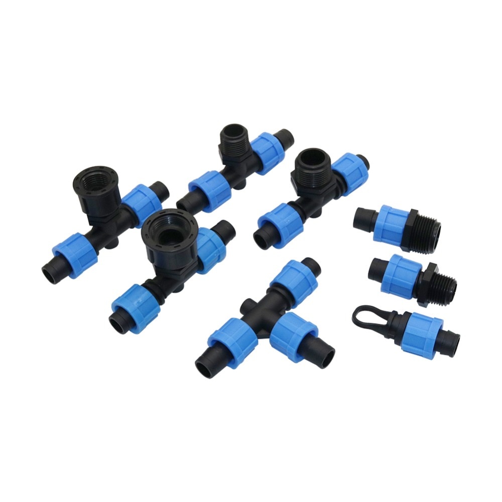 1 Pc Garden 16mm Drip Tape Locked Connectors 1/2" 3/4" Internal ...