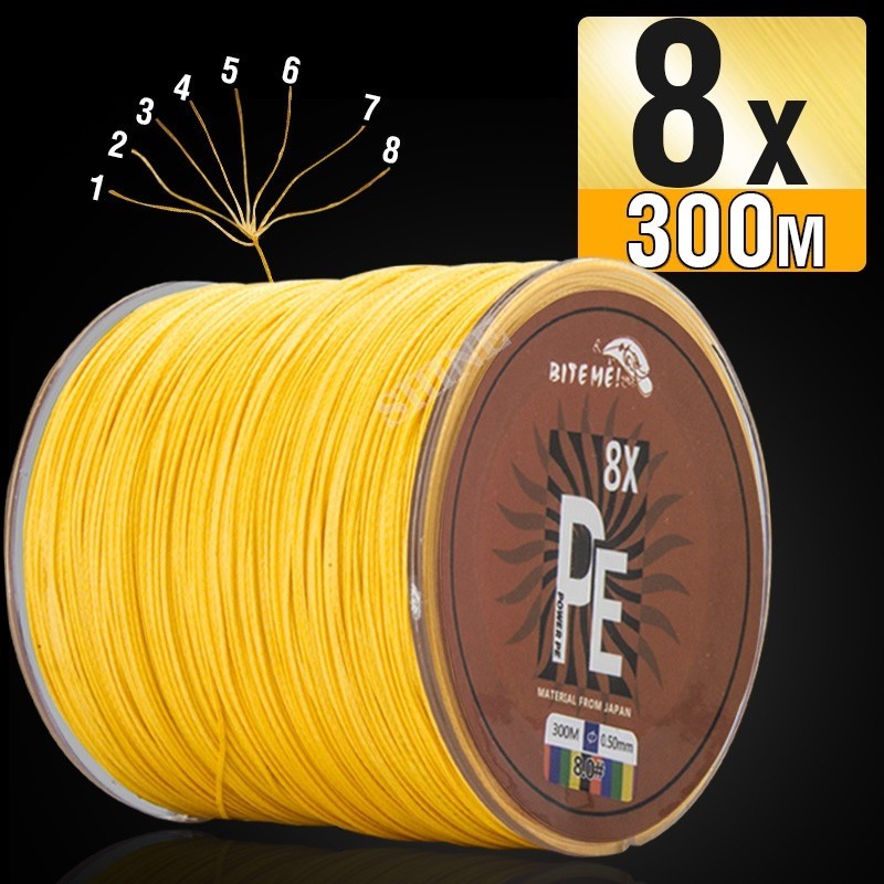 Have Stock Fishing SHINE Biteme 8X 300m PE Line Braided Fishing Line 8 ...