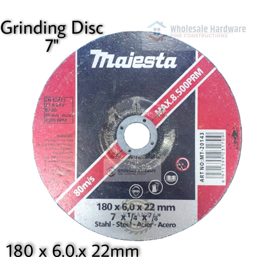 Grinding Disc 7" MAJESTA Heavy Duty by WSH (5 pc) | Shopee Philippines