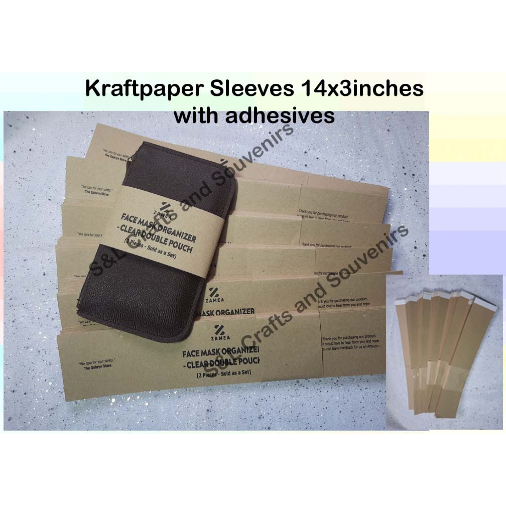 50PCS - KRAFT PAPER BROWN SLEEVES / PRODUCT PACKAGING / BOX SLEEVE ...