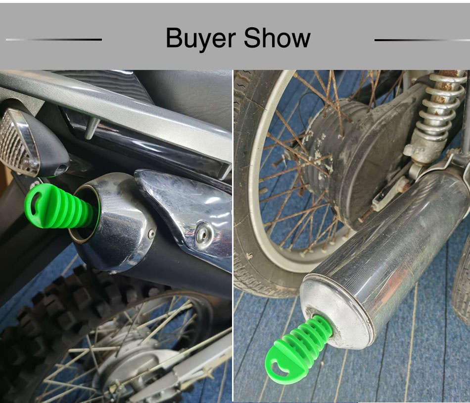 1PC Exhaust Pipe Plug Motorcycle Motocross Tailpipe Rubber Air Bleeder ...