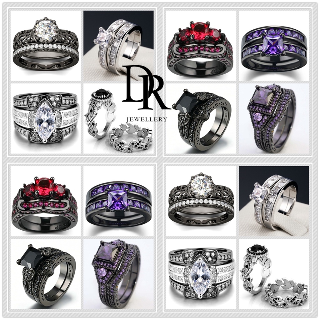 DR Jewelry Fashion Stainless Ring for Woman Gifts White Gold Plated and ...