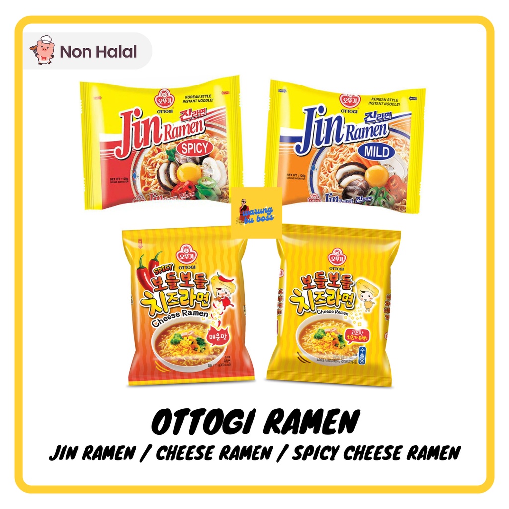 Ottogi Ramen Jin Ramen Cheese Ramen Spicy Cheese Sesame Korean Ramen ...