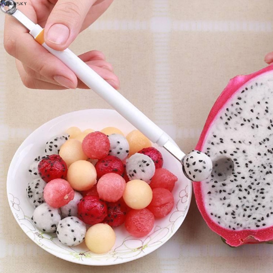 【Premium】Kiddie Fruit Digging Spoon - Stainless Steel Double-Headed ...
