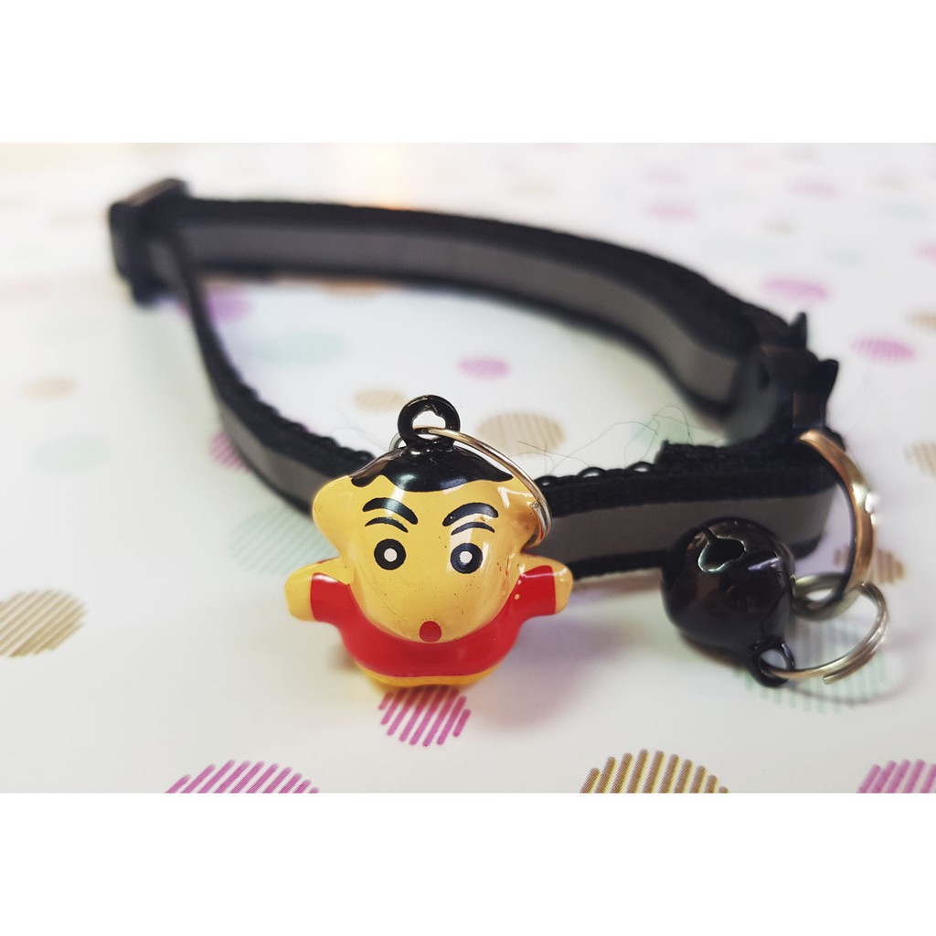 REFLECTORIZED PET DOG CAT COLLAR with CUTE CHARACTER BELL | Shopee ...