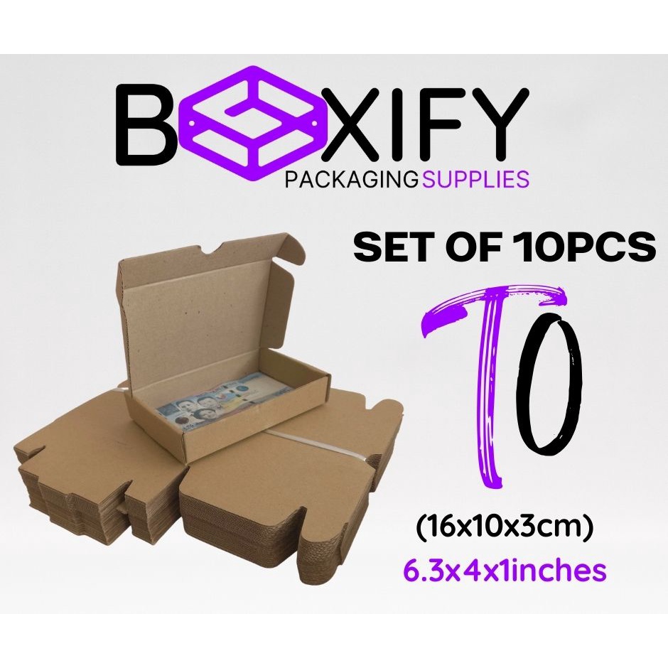 (Set of 10pcs)T0 Brown KraftI Mailer Box I Gift Box I Corrugated Box I Shipping Box I Surprise ...