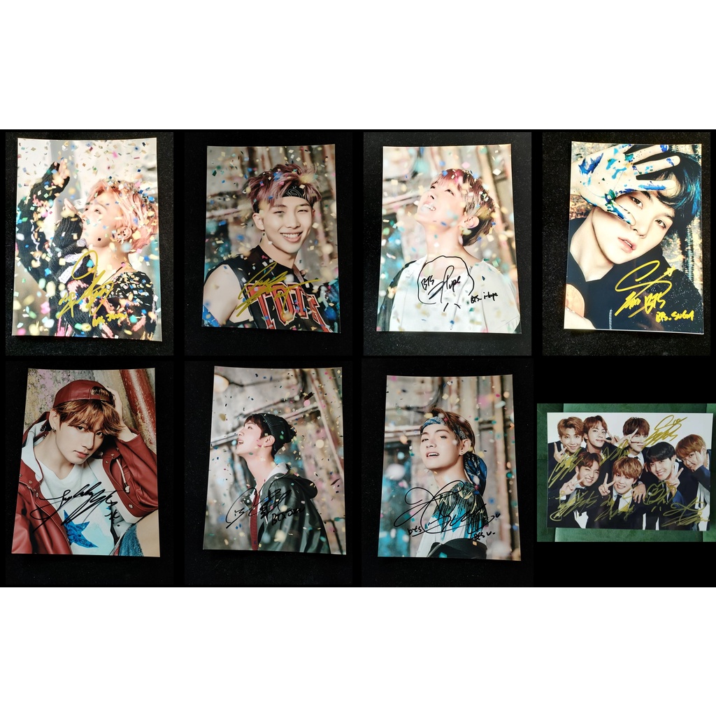 Bts BTS Autographed Merchandise Collection Souvenir K-POP | Shopee ...