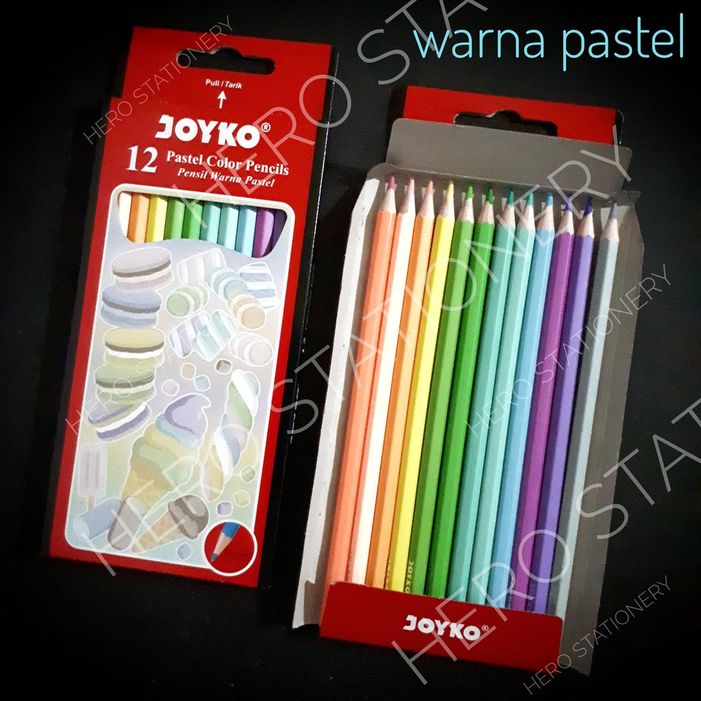Joyko pastel color pencils set of 12 colors CP-125P | Shopee Philippines