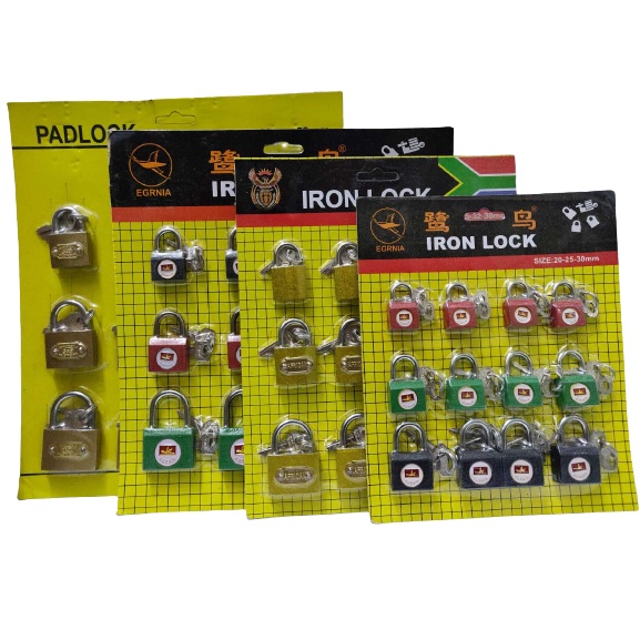 Iron Padlock Brass Lock/Padlock(12Pcs/Pad) | Shopee Philippines