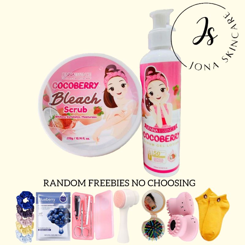 COCOBERRY BLEACHING SCRUB & LOTION COD WITH FREEBIES | Shopee Philippines