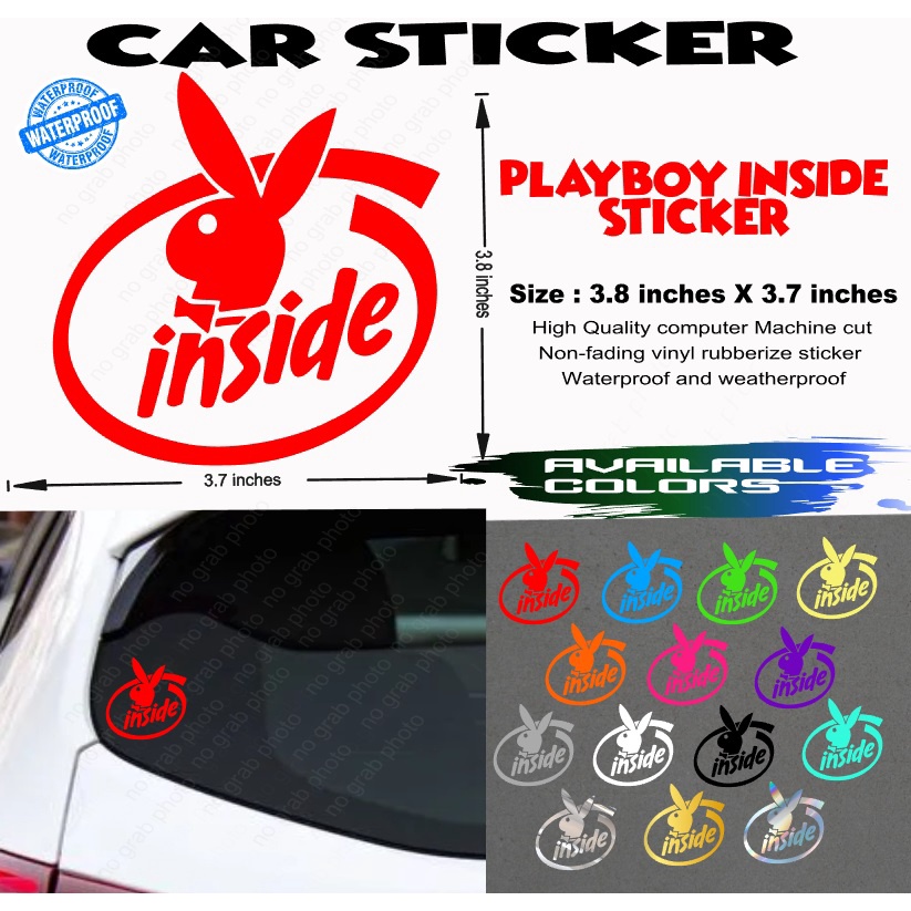 Playboy Inside Sticker decals | Shopee Philippines