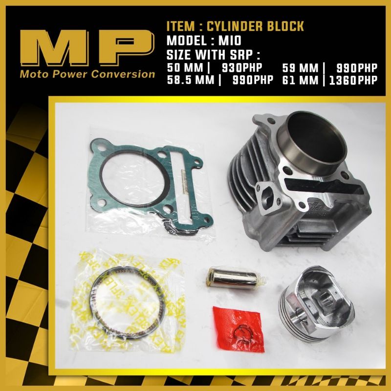 motorcycle Choice mp CYLINDER Block Mio Sporty 61mm racing | Shopee ...