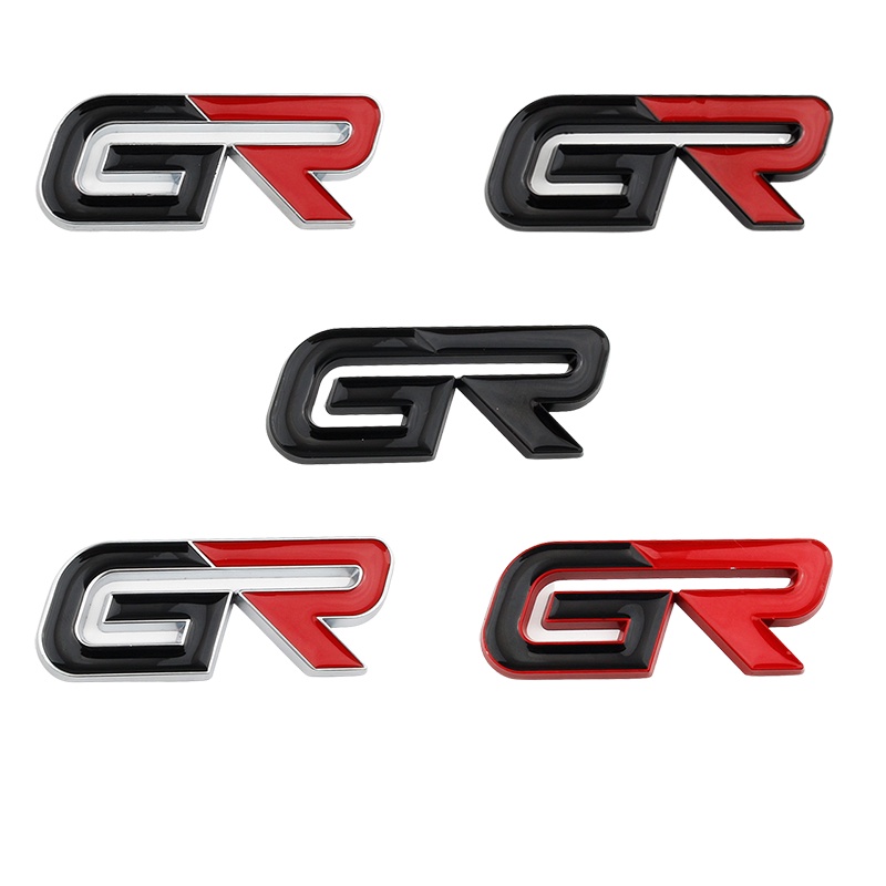 NEW GR Metal Car Front Grille Emblem Auto Side Rear Decorative Sticker ...