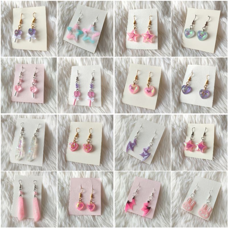 DEVIL CANDY Resin Dangling Earrings cute kawaii goth handmade | Shopee ...