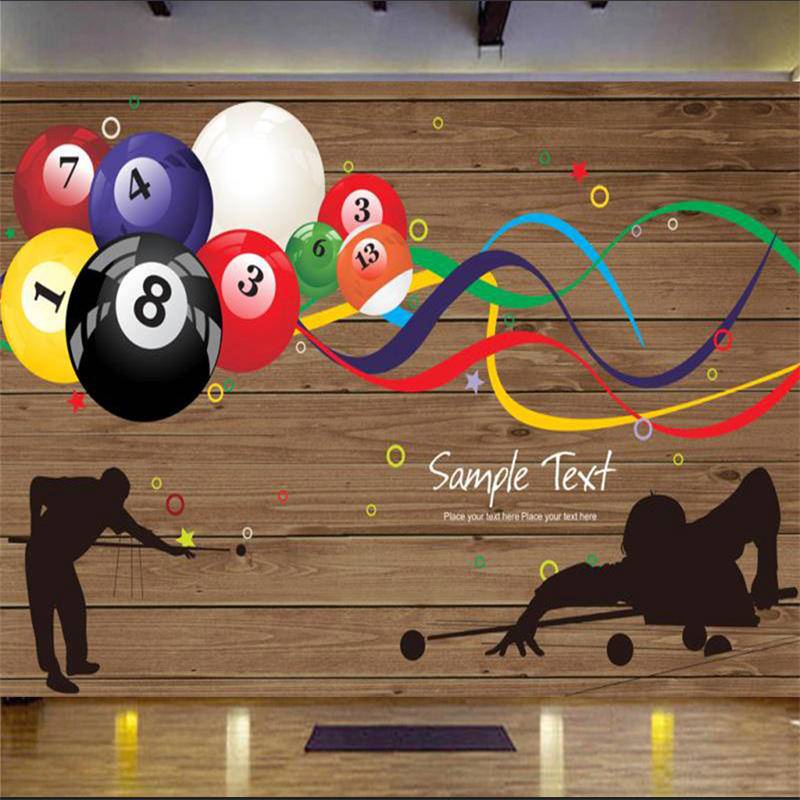 Custom Modern Billiards Sport Image Ribbon Competition Industrial Decor ...