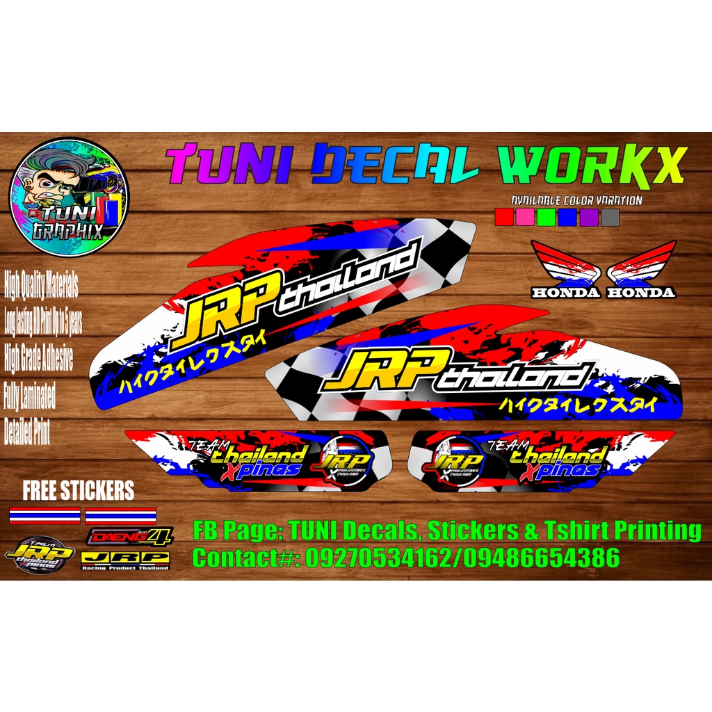 TMX 155/SKYGO/MOTOPOSH/RUSI/EURO/PINOY (JRP THAILAND v3 DECALS) w ...