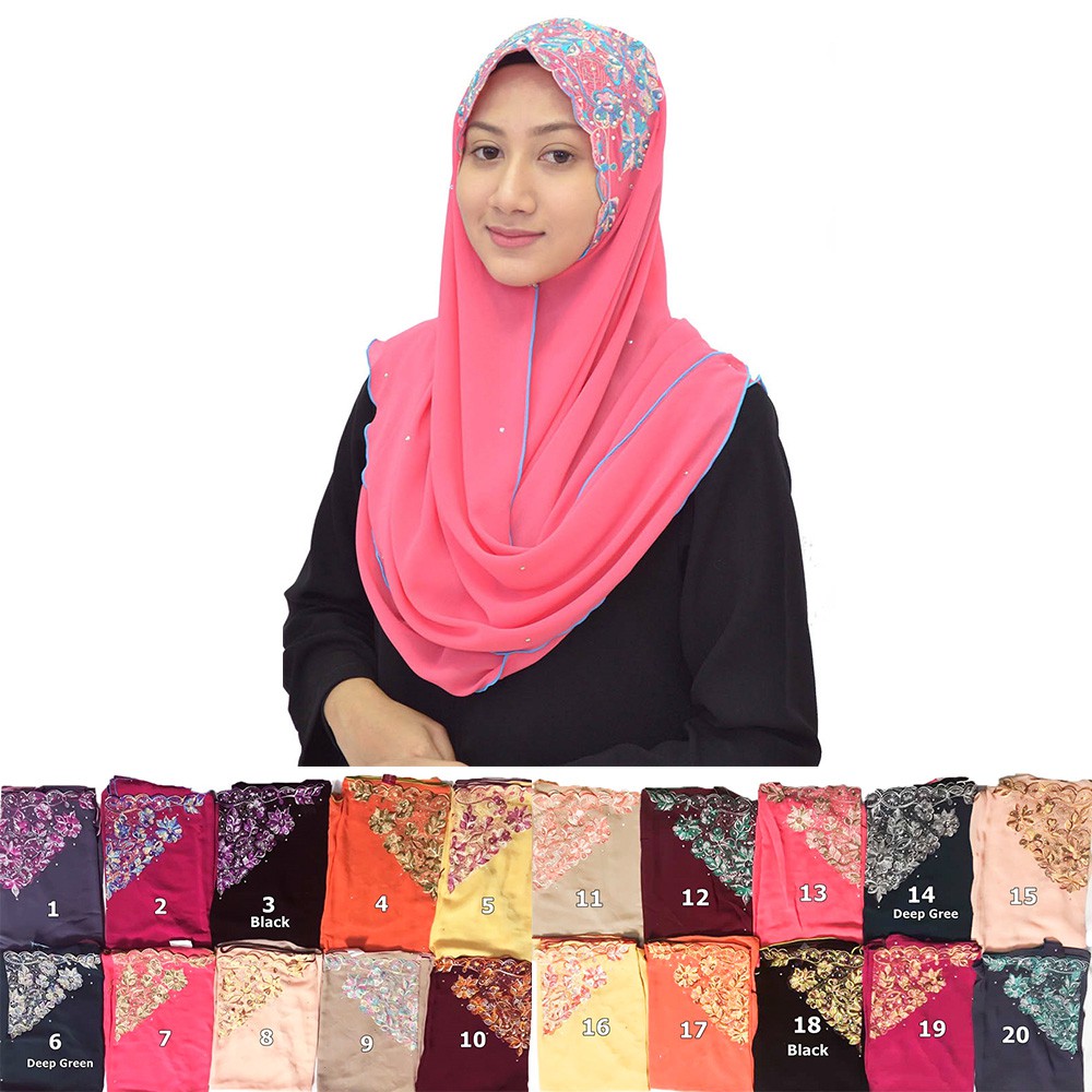 SHAWL CHIFFON SULAM EXCLUSIVE | Shopee Philippines