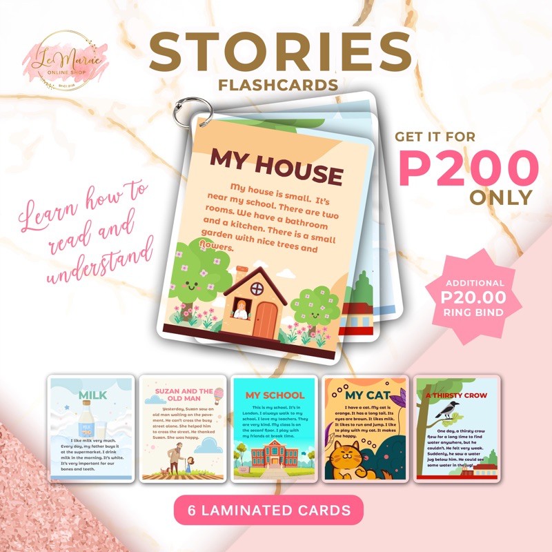 SHORT STORIES Reading - Laminated Flashcards Interactive Educational ...