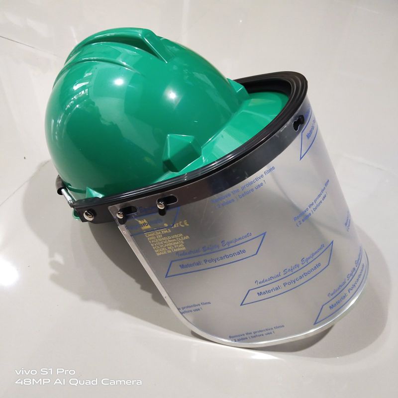 Blue Eagle Hardhat with faceshield hardhat + A2 bracket + FC45 visor ...