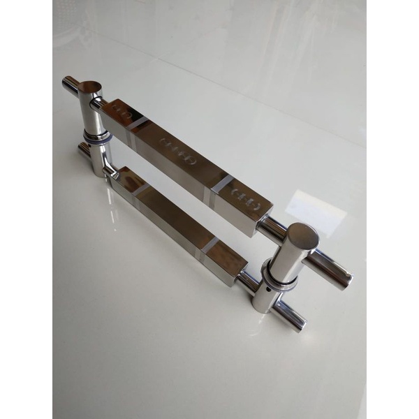 KAYU 45cm/60cm Door handle Bolt Through Wooden Door Aluminum Door Glass ...