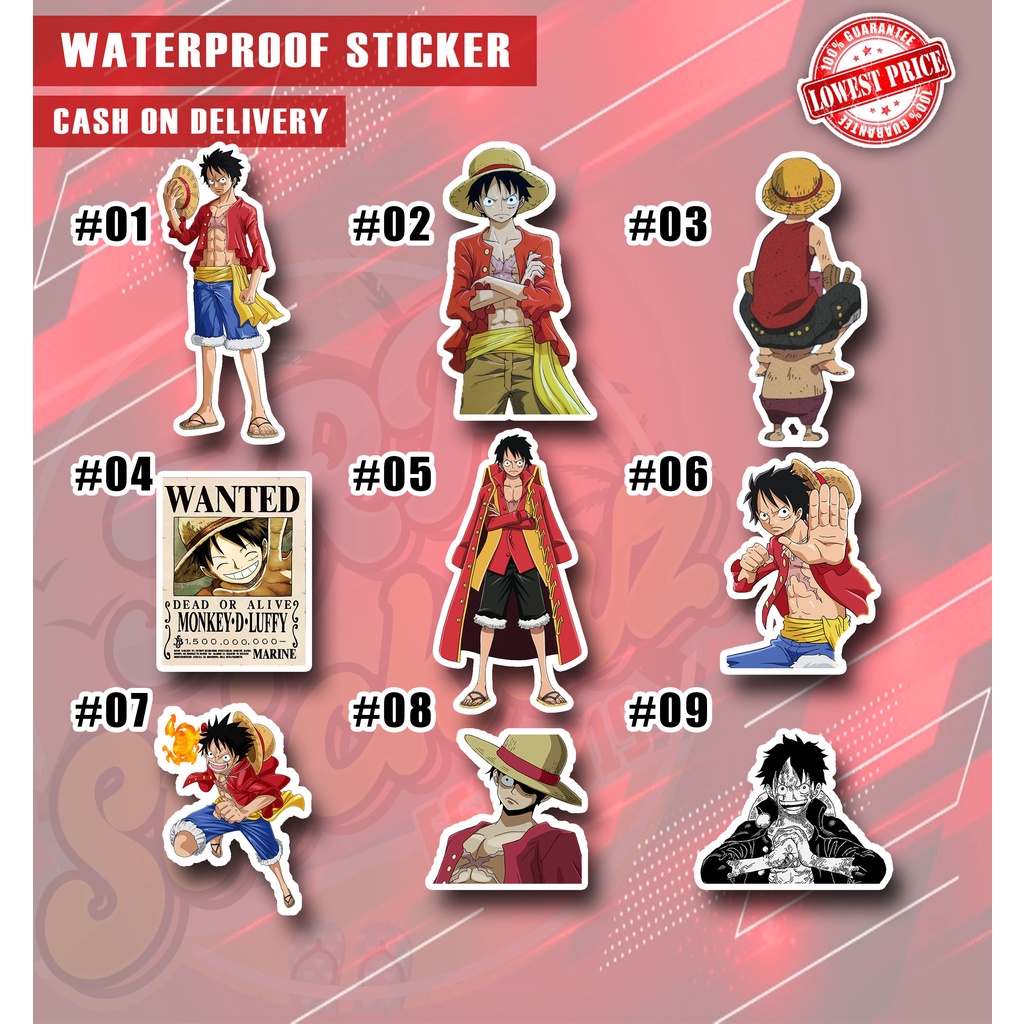 Monkey D Luffy, One Piece Anime Inspired Stickers | Shopee Philippines