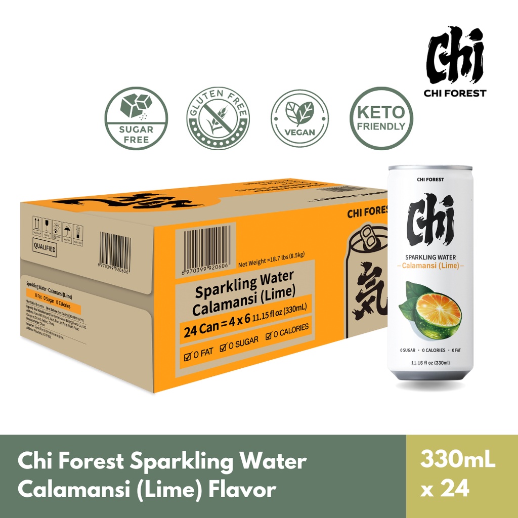 CHI FOREST Calamansi (Lime) Sparkling Water Case of 24 330ml | Shopee Philippines