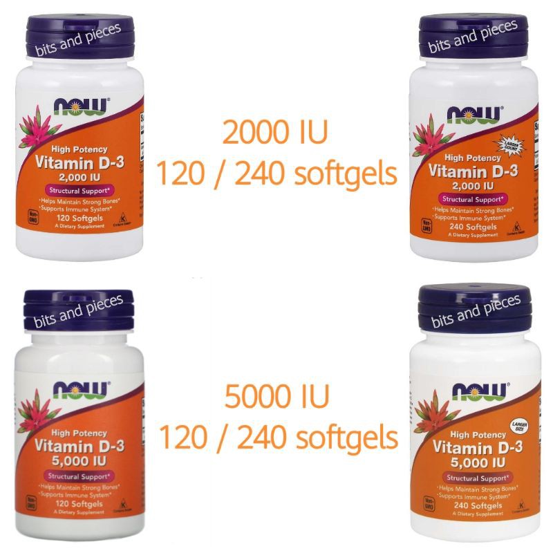 SALE!!! NOW, Vitamin D3, 1000IU / 2000IU / 5000IU softgels FEB 2028 EXPIRY | Shopee Philippines