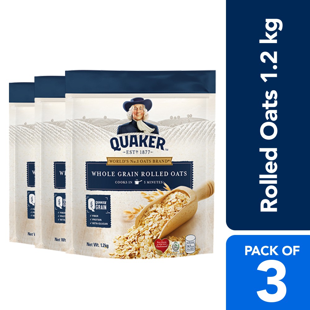 Quaker Rolled Oats 1.2kg (Pack of 3) | Shopee Philippines