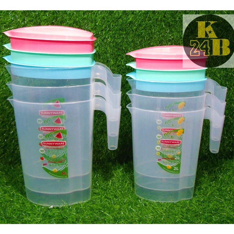 Plastic SunnyWare Oval Pitcher wide Opening BPA FREE (2 sizes) (Random ...