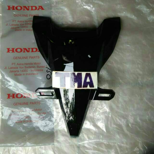 HITAM Cover fr front top small shield number plate holder click vario ...